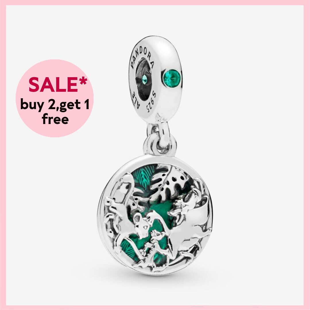 The Lion King Simba, Pumbaa & Timon Dangle Charm,silver Charm,bracelet ...
