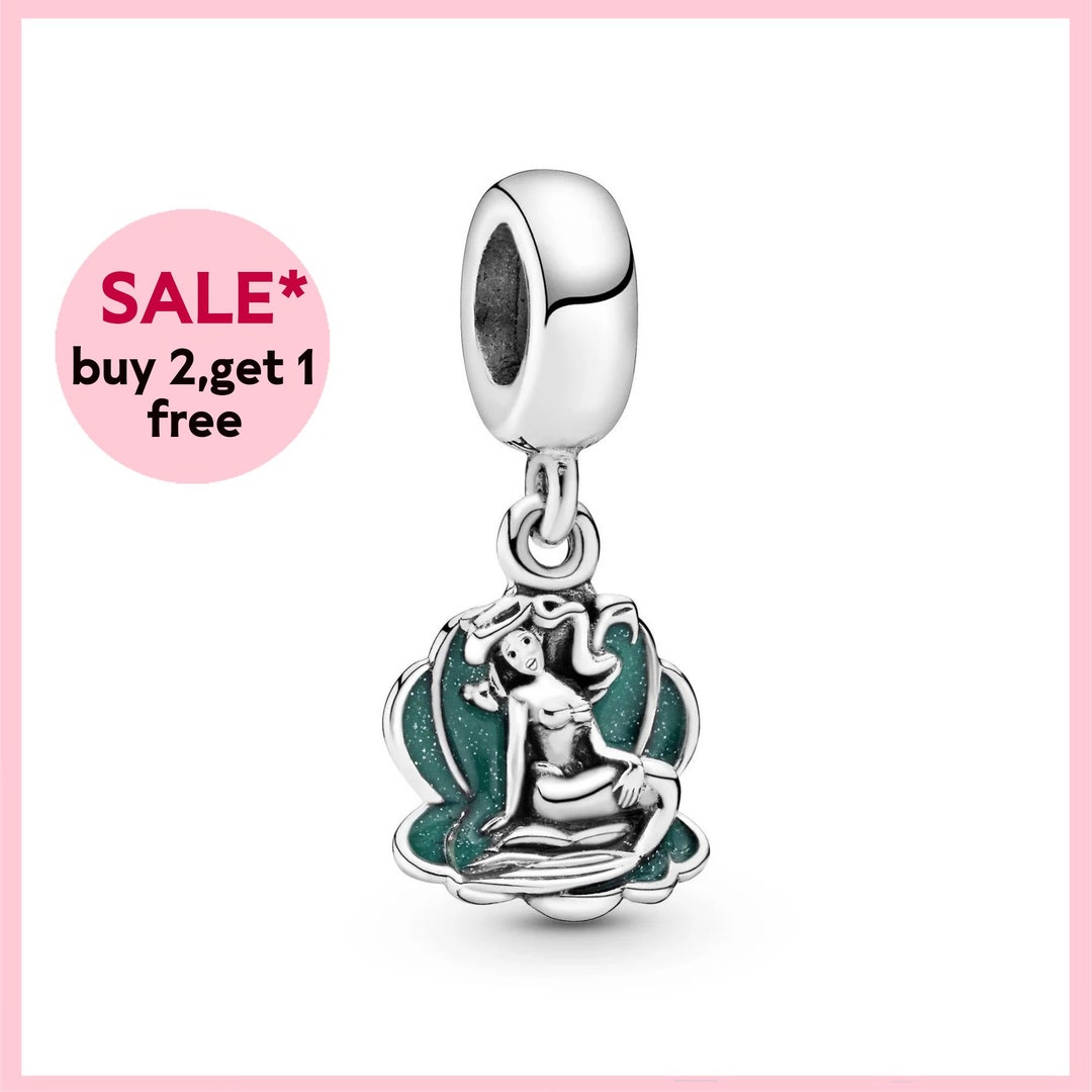 Ariel & Sea Shell Dangle,silver Charm,bracelet Charms,charms for ...