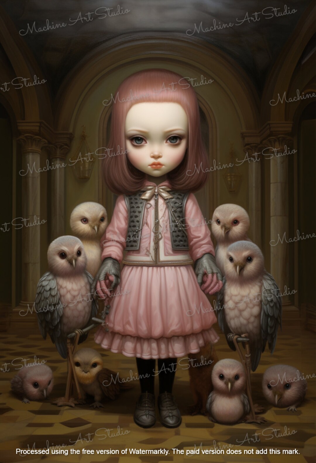 Night Owl Nymph Art Print: Lowbrow Surrealism Poster (digital Download ...