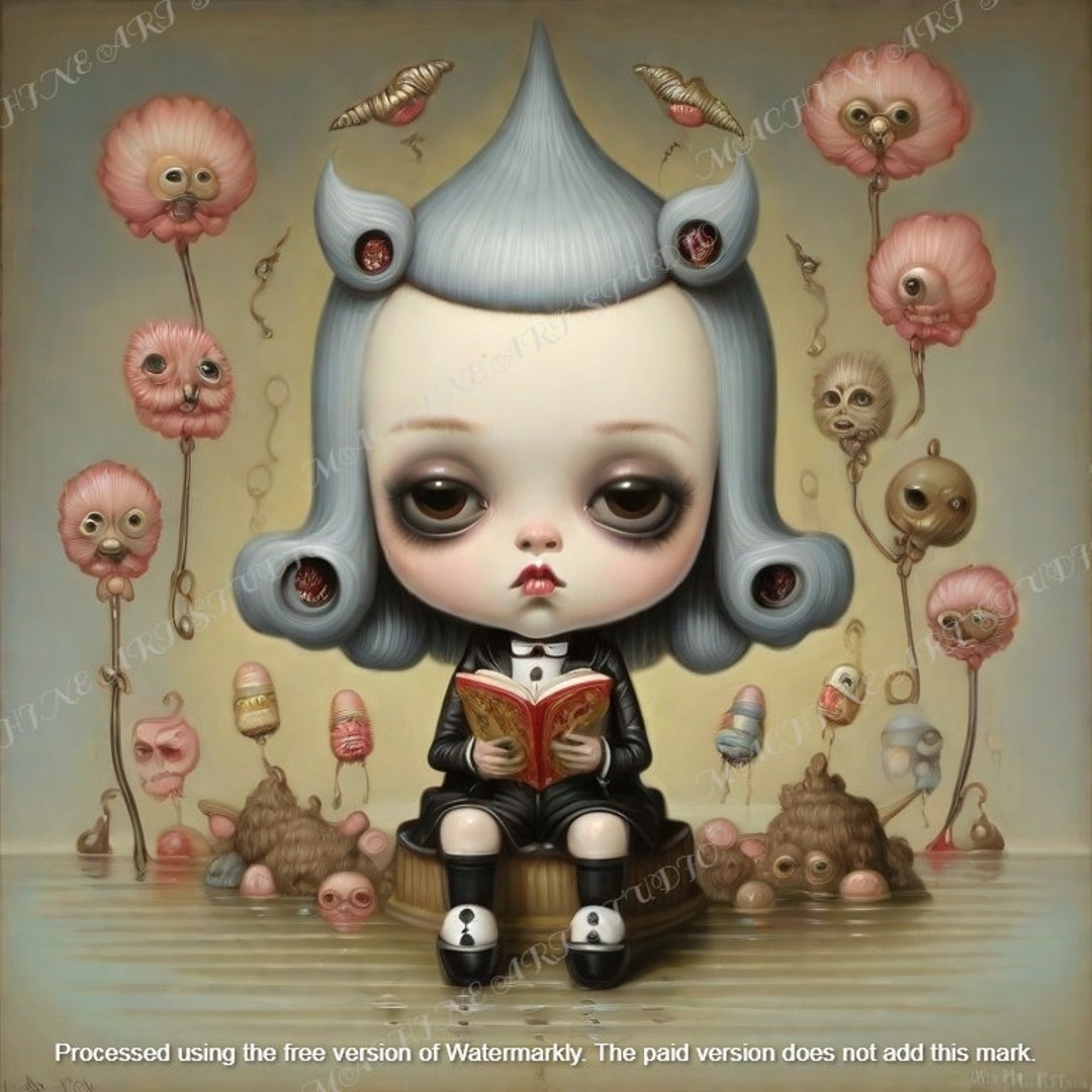 Story Time Art Print: Lowbrow Pop Surrealism Nursery Decor (digital ...