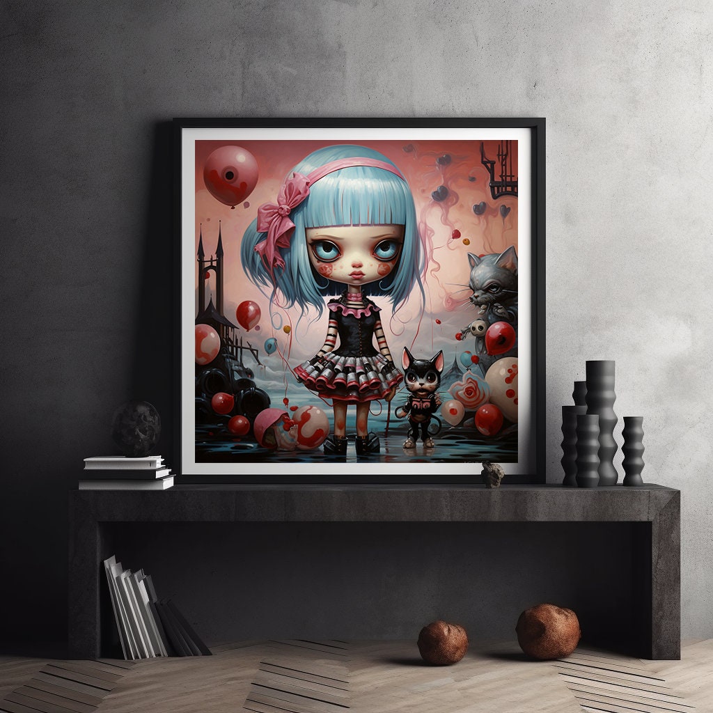 Gothic Wonderland PRINTABLE Limited Edition, Nursery, Room, Lowbrow Art ...