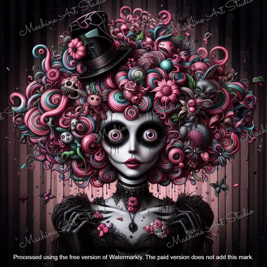 Gothic Glam -printable , Limited Edition, Lowbrow Art, T-shirt, Pop ...