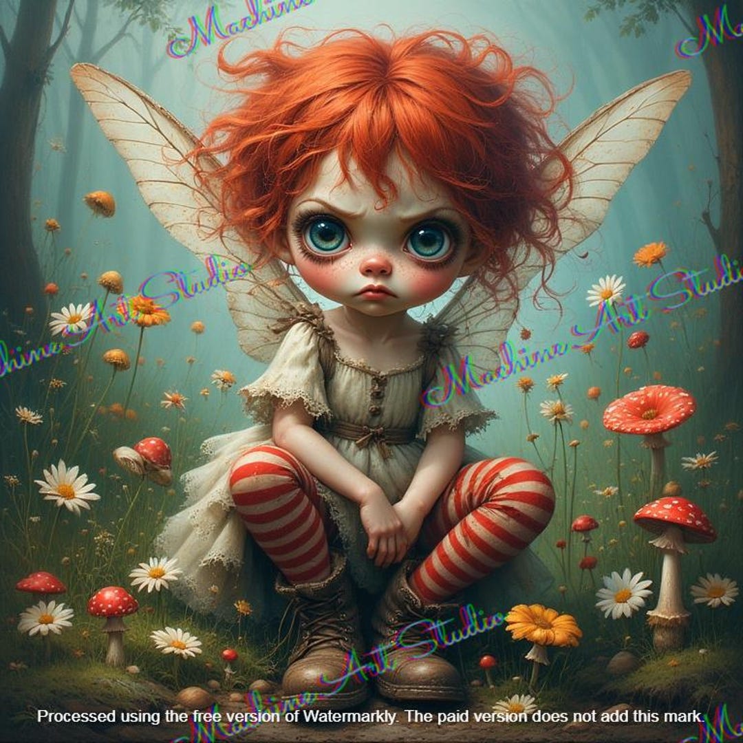 Grumpy Fairy - Limited , Surrealism, T-shirts, , Nursery, Kids, Fun ...