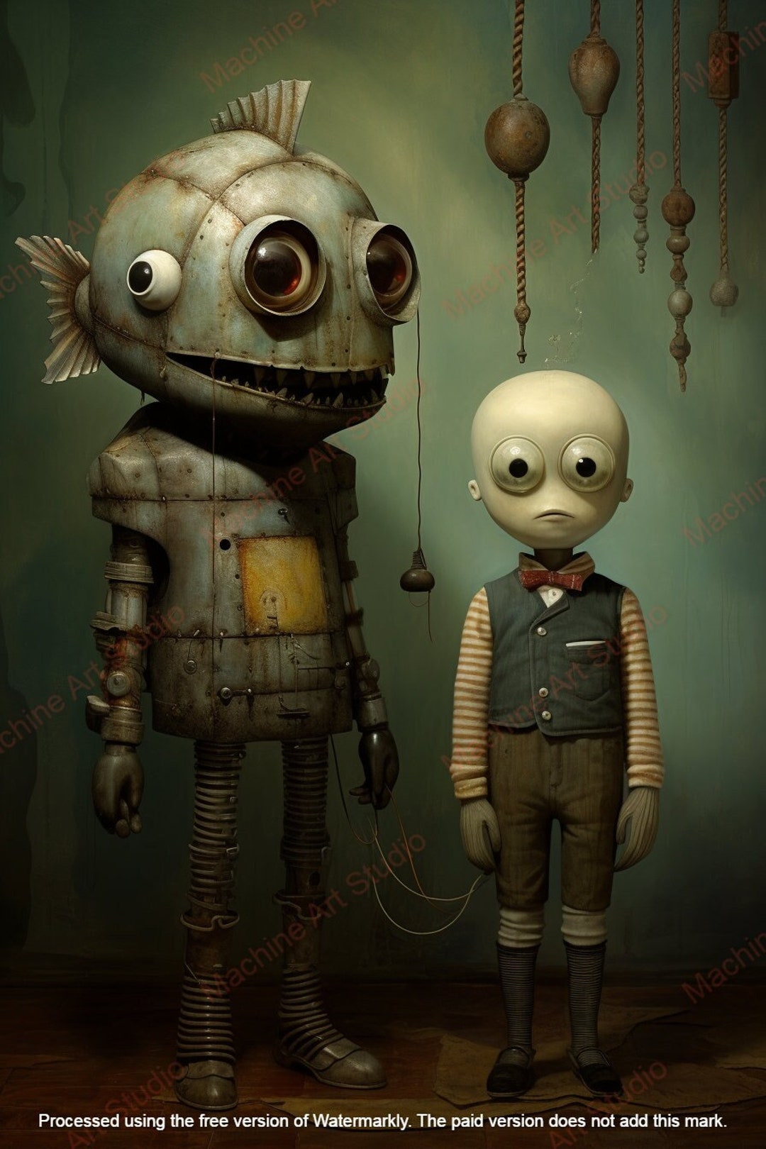 Pet Fish- Printable -limited Edition, Nursery, Lowbrow Art, Weird Art ...