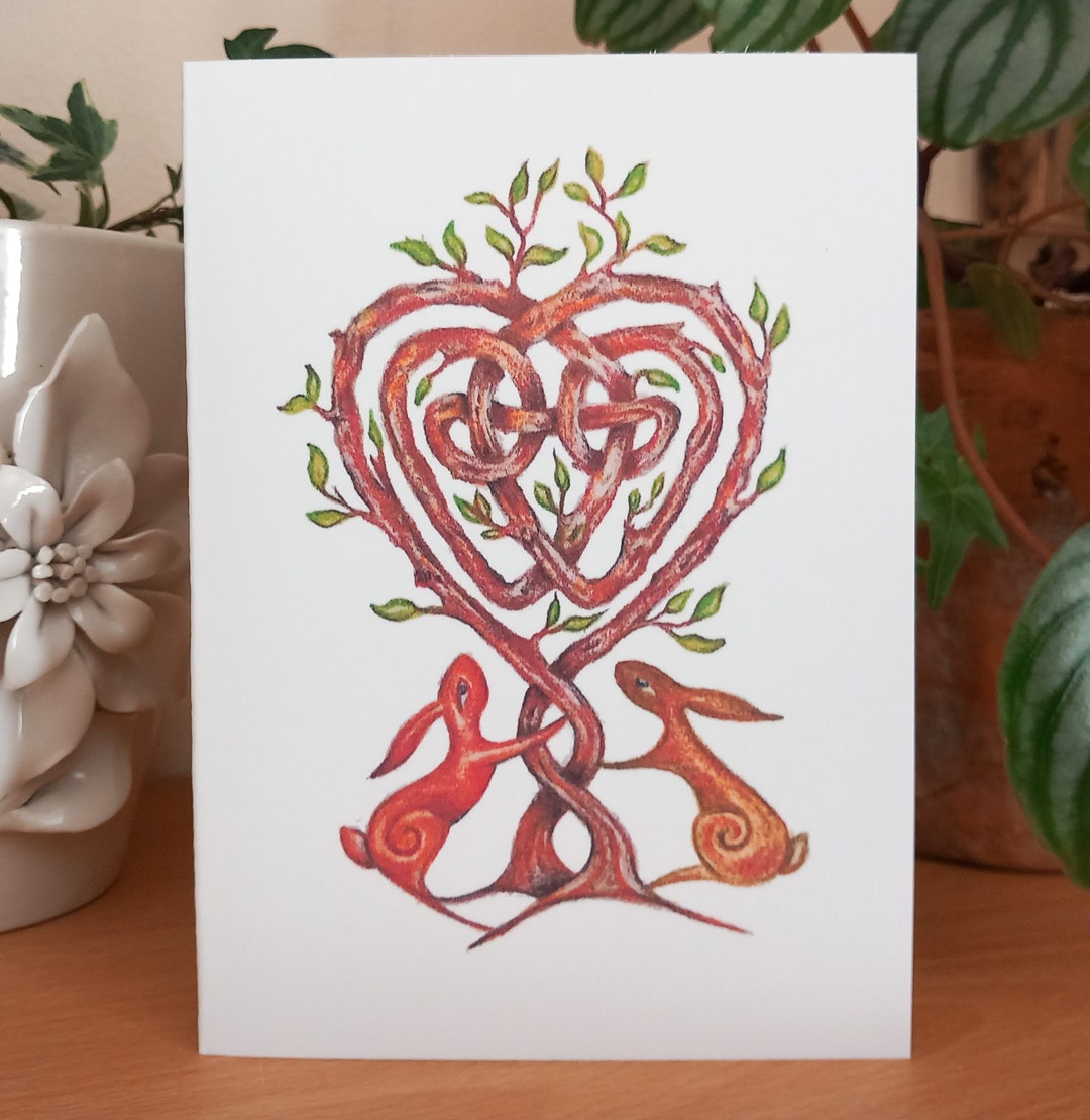 Celtic Love Heart Valentine's Day Greeting Card - Etsy UK