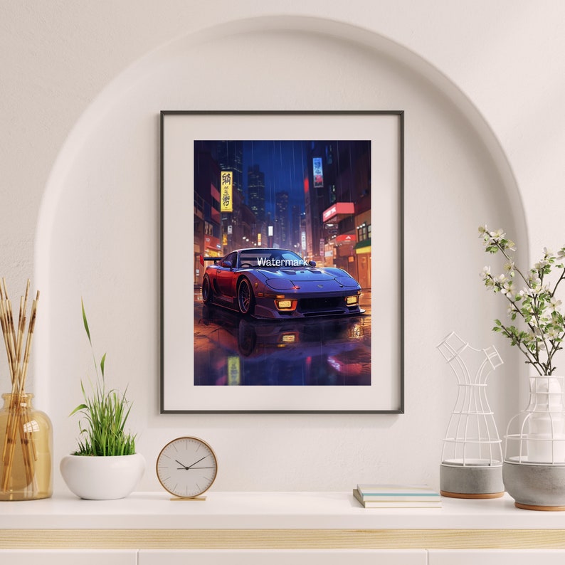 JDM Car Digital Art JDM Poster Kids Boys Room Decor Drift Wallpaper ...