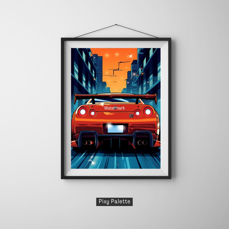 Nissan Skyline GTR R35 Digital Art JDM Poster Kids Boys - Etsy