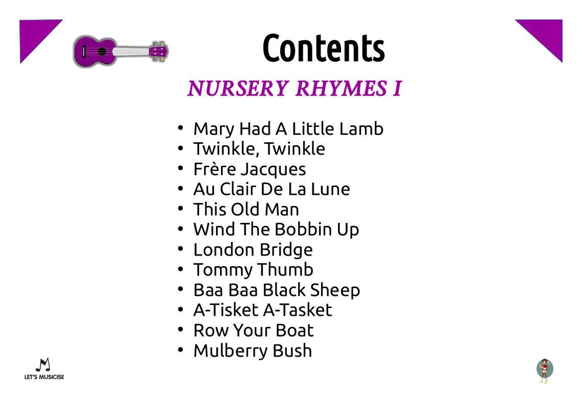 Nursery Rhymes for Left-handed Ukulele Primary School Classroom or ...