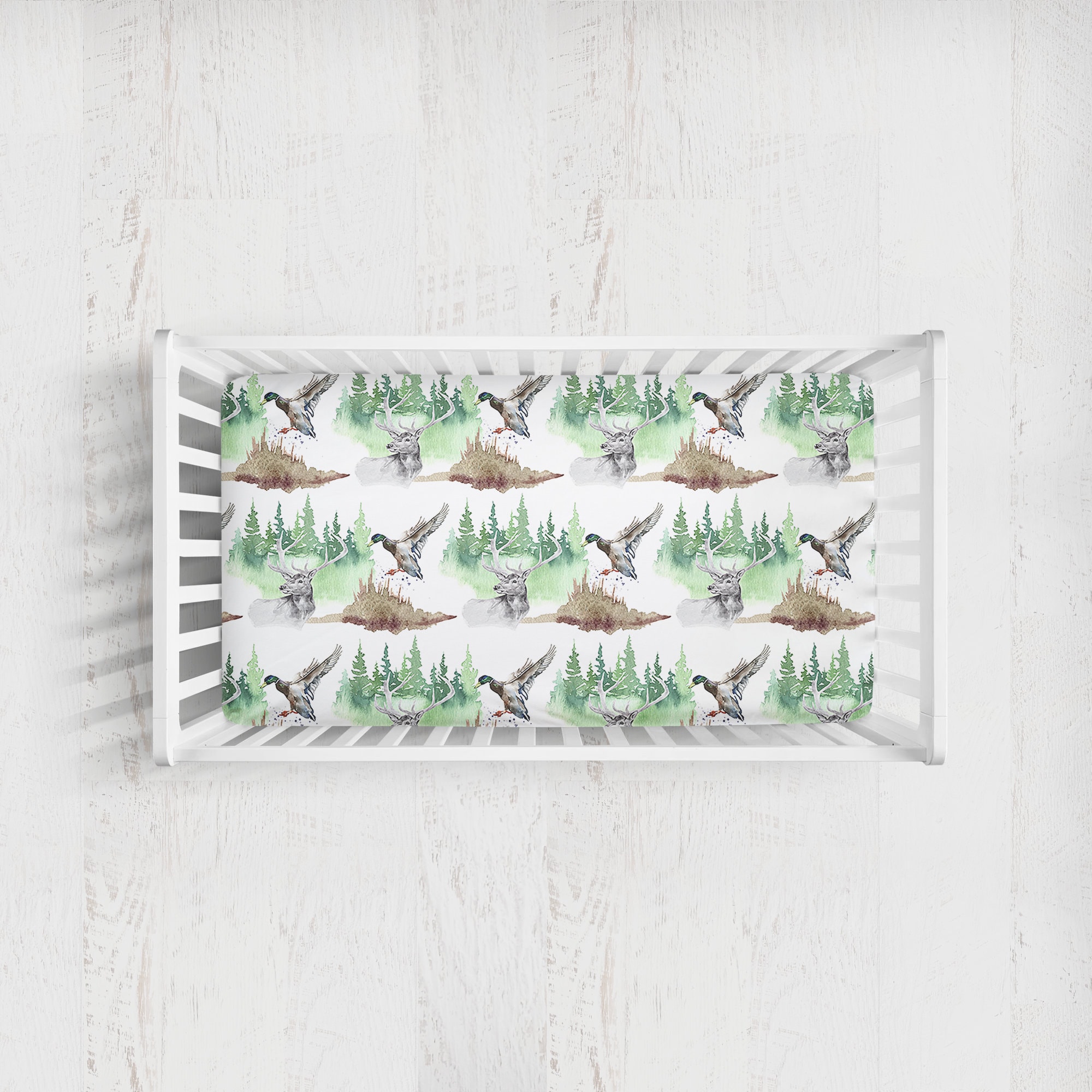 Mallard Duck and Deer Hunting Baby Bedding, Duck Hunting Crib Bedding ...