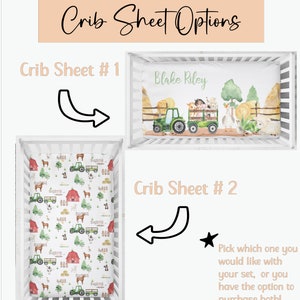 Mini Tractor Crib Bedding Set, Baby Boy Mini Crib Bedding, Tractor ...