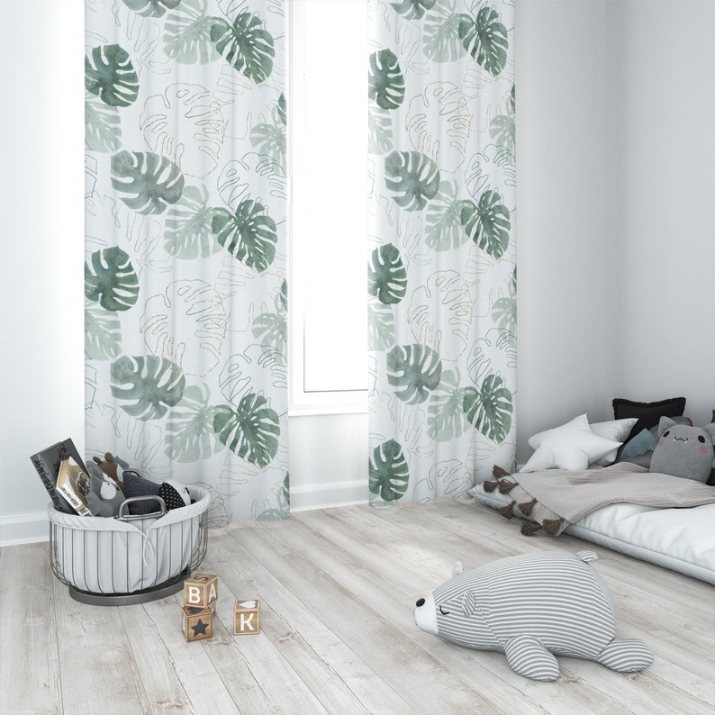 Safari Nursery Window Curtains, Jungle Nursery Window Curtains, Safari ...