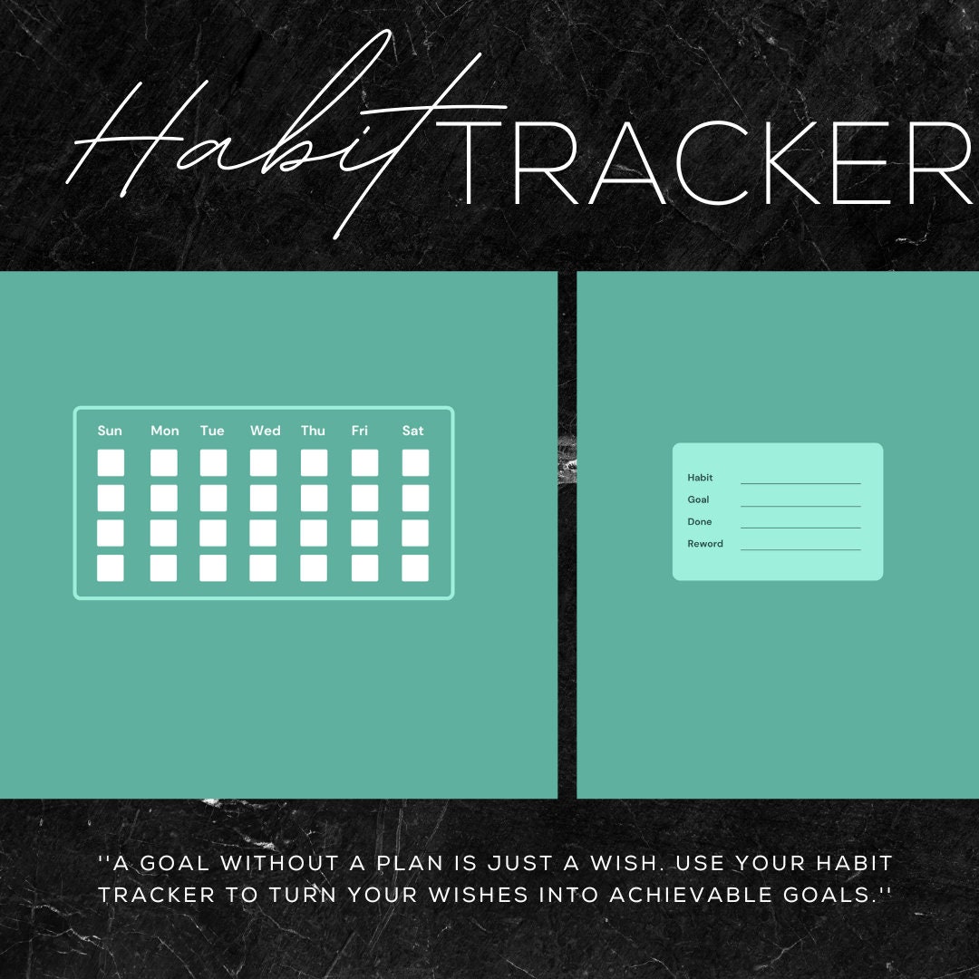 Habit Tracker Digital Template/ Printable Template Planner - Etsy