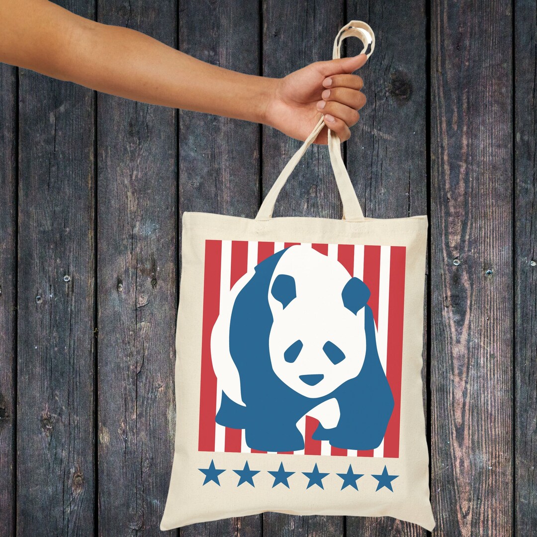 Panda Bag, Tote Bag for Independence Day, 4th of July Gift for Nature ...