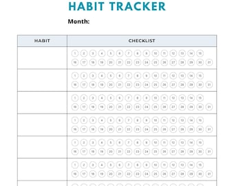 Habit Tracker Atomic Habits Tacking Printable Planner One - Etsy