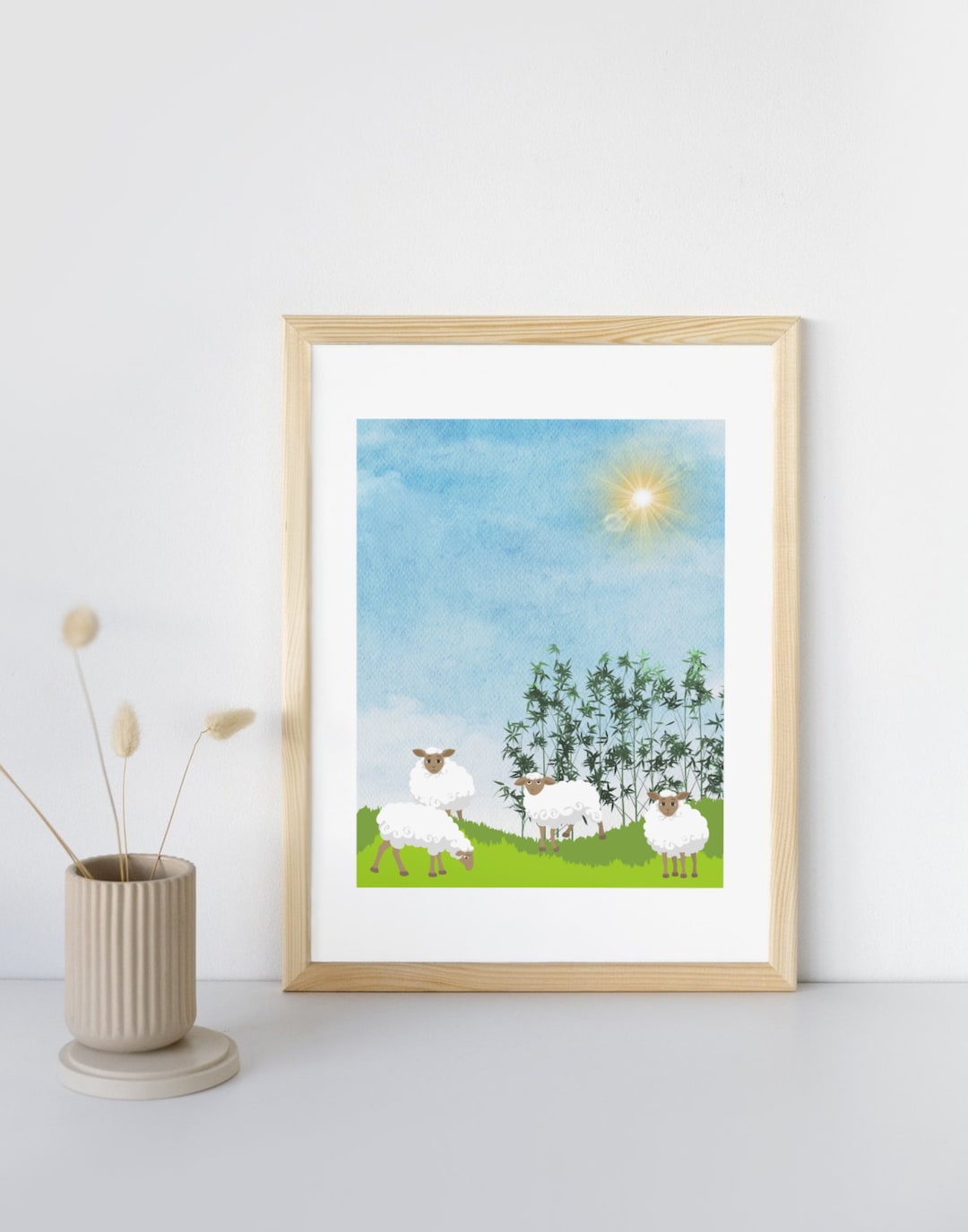 Wall Frame Sheep Wall Frame Nature - Etsy