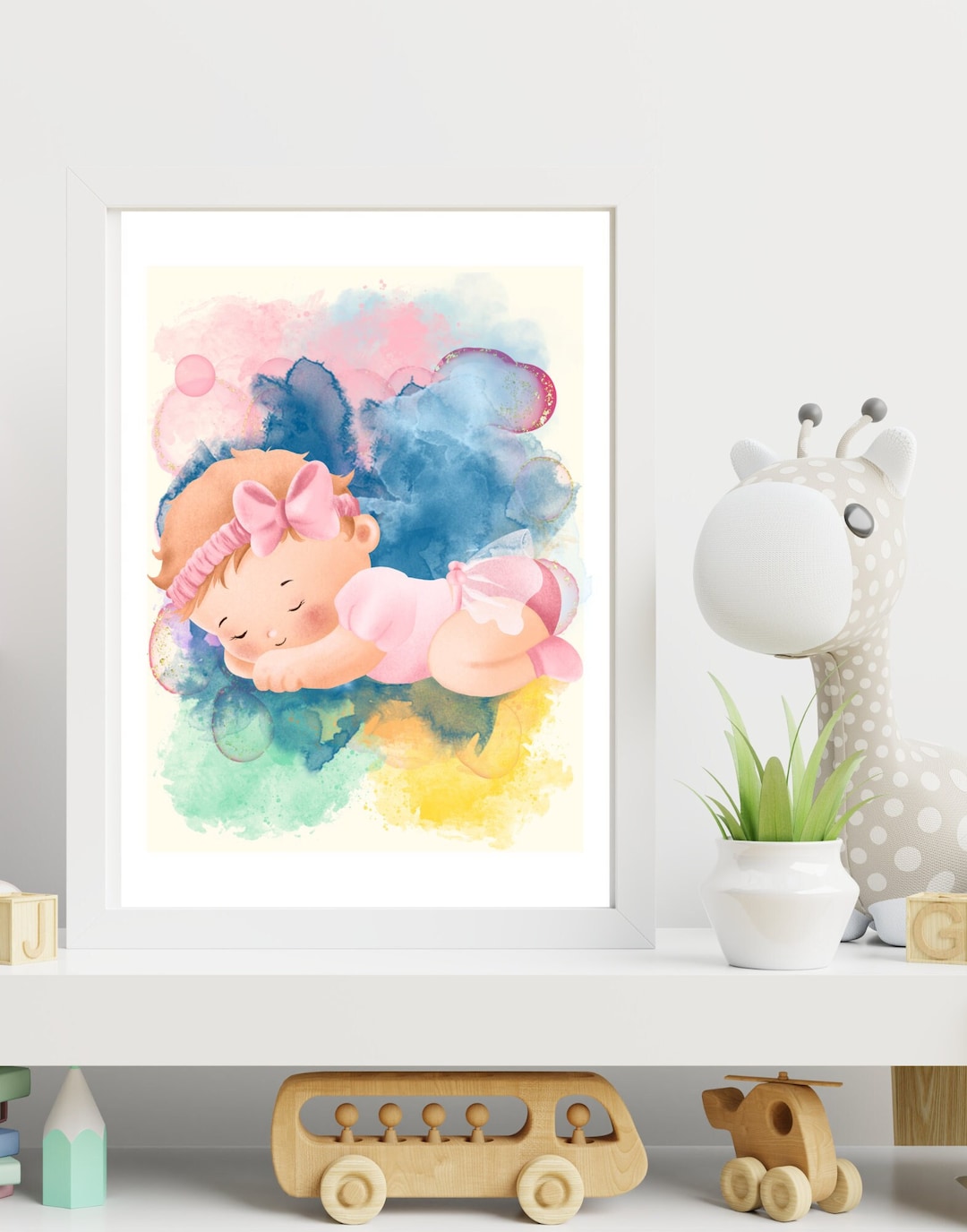 Baby Photo Frame Baby Girl Digital Printable Wall Art - Etsy