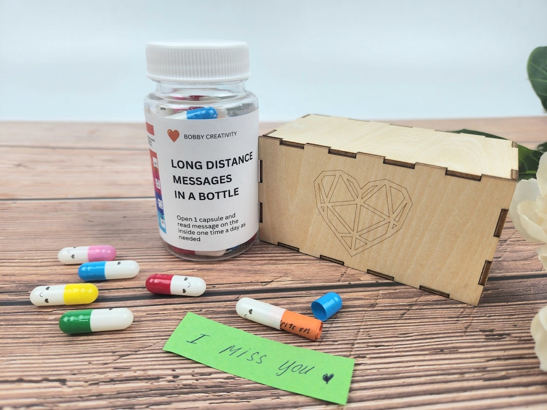 Long Distance Messages in A Bottle Daily Dose of Love Note - Etsy
