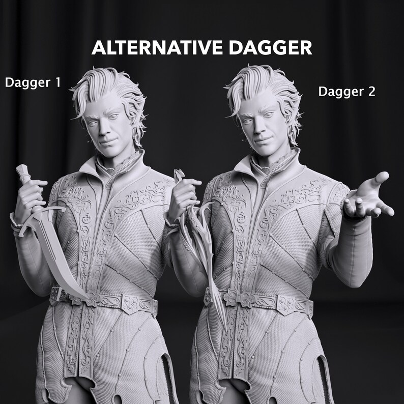 Astarion bg3_fan Art / Sculpture Unpainted or Completely Painted scale ...