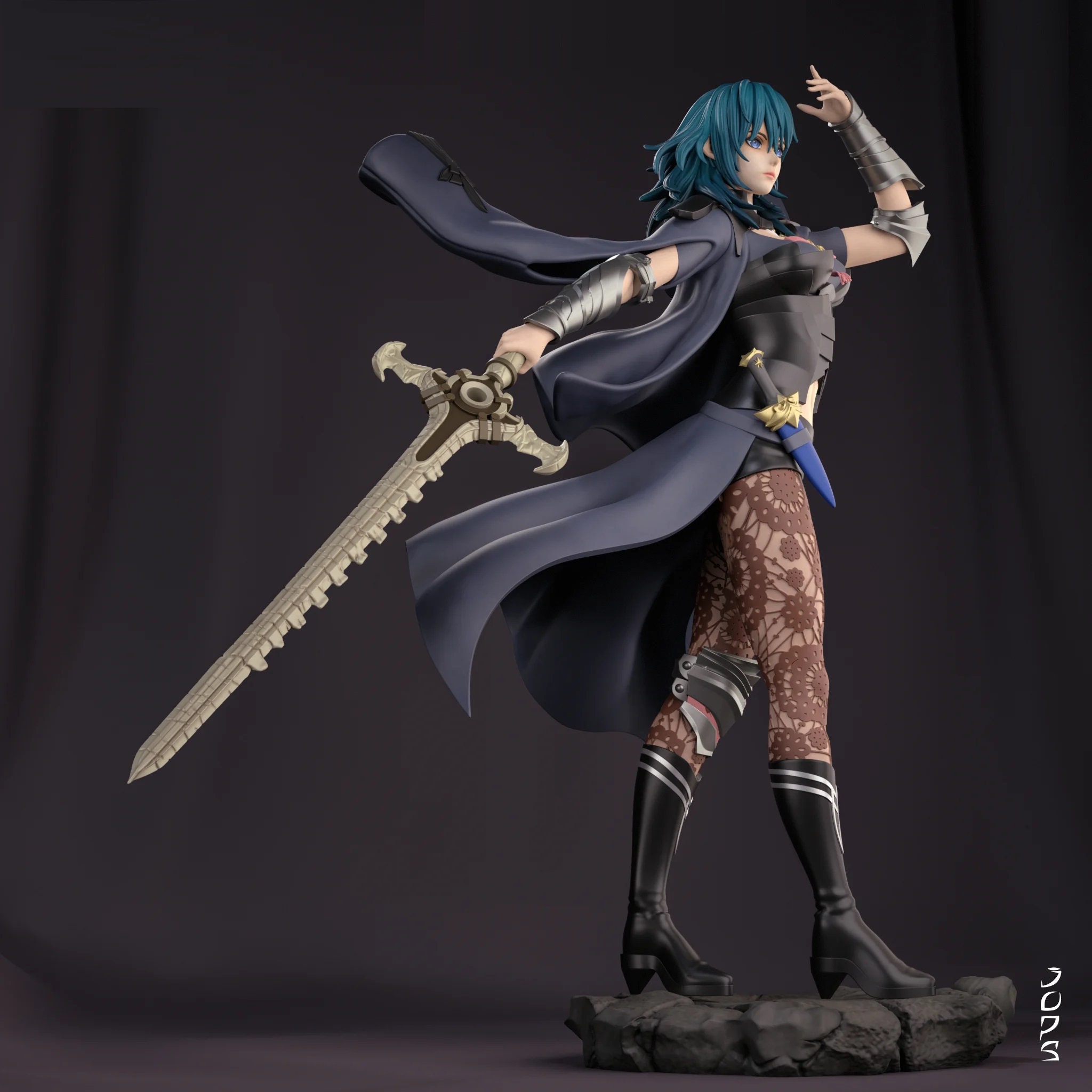 Byleth_ fire Emblem_fan Art / Sculpture Unpainted or Completely Painted ...