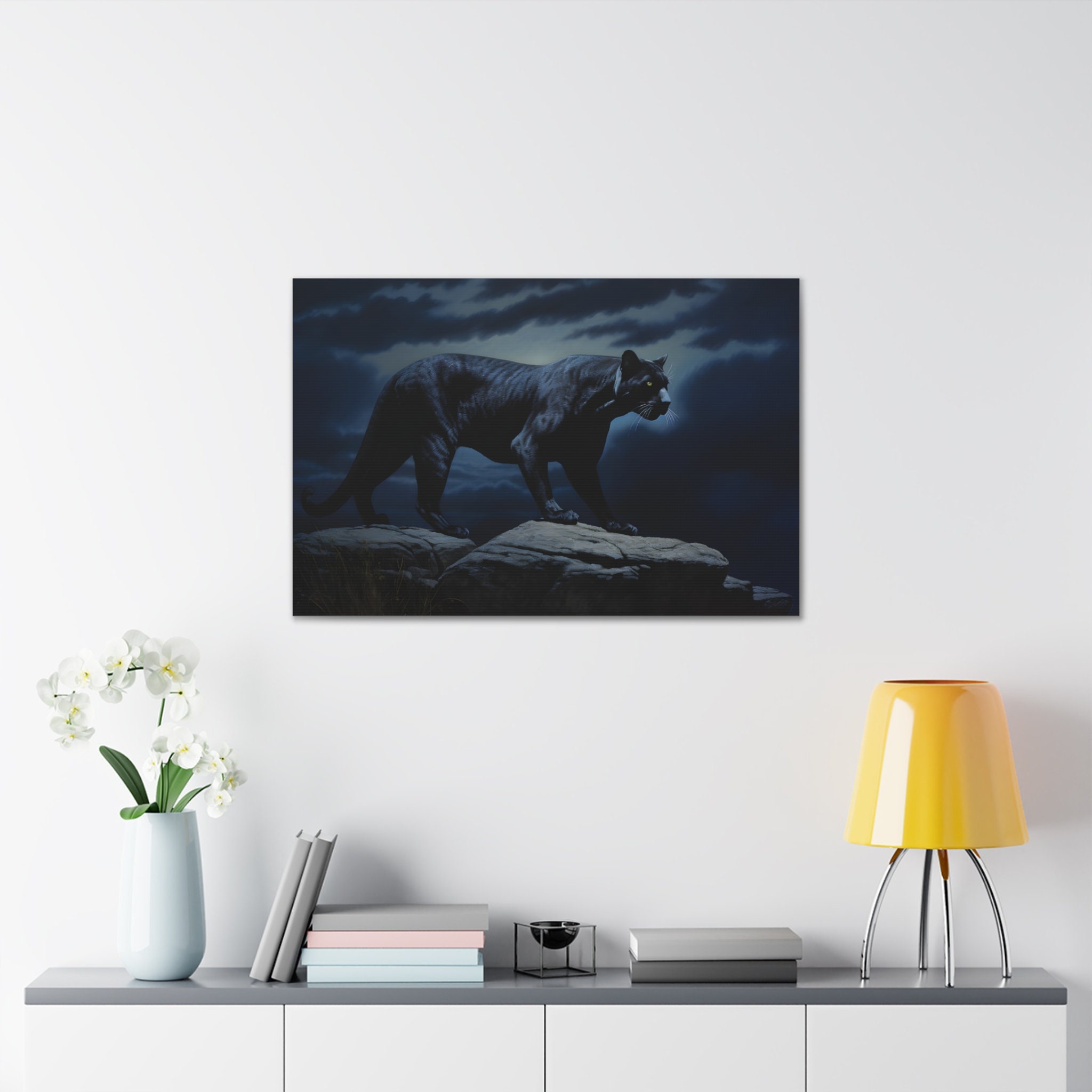 Black Panther Oil Painting Style Canvas Print Wall Art Home - Etsy