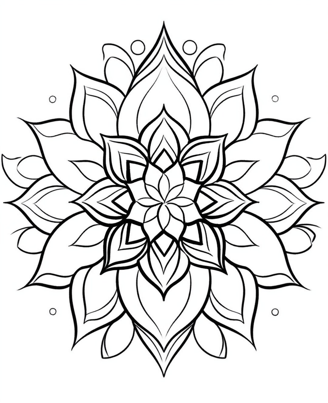 One Single Flower Coloring Sheet Coloring Sheet Adult Flower - Etsy