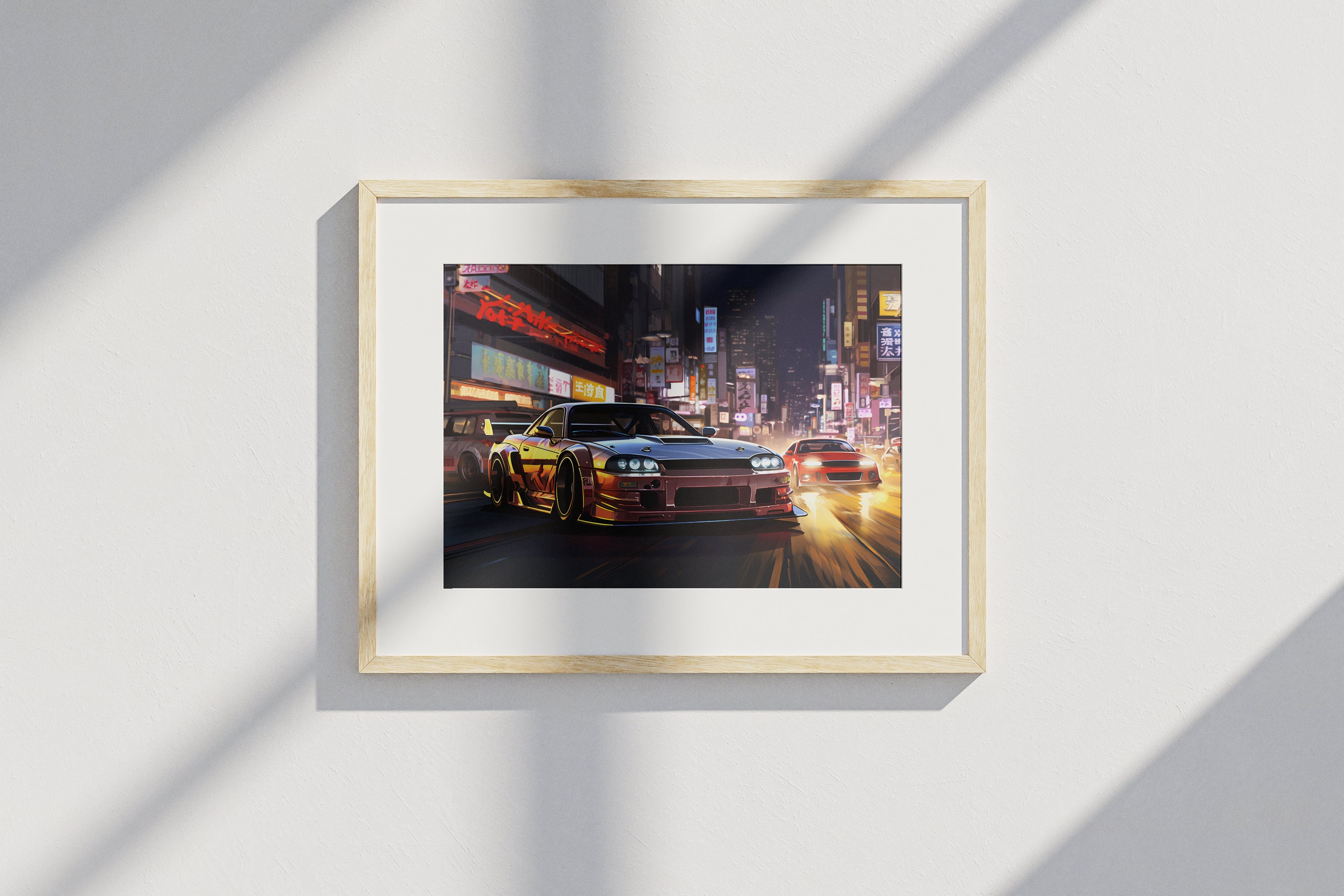 Nissan 240SX Tokyo Print JDM Sports Car in Tokyo Poster Wall - Etsy