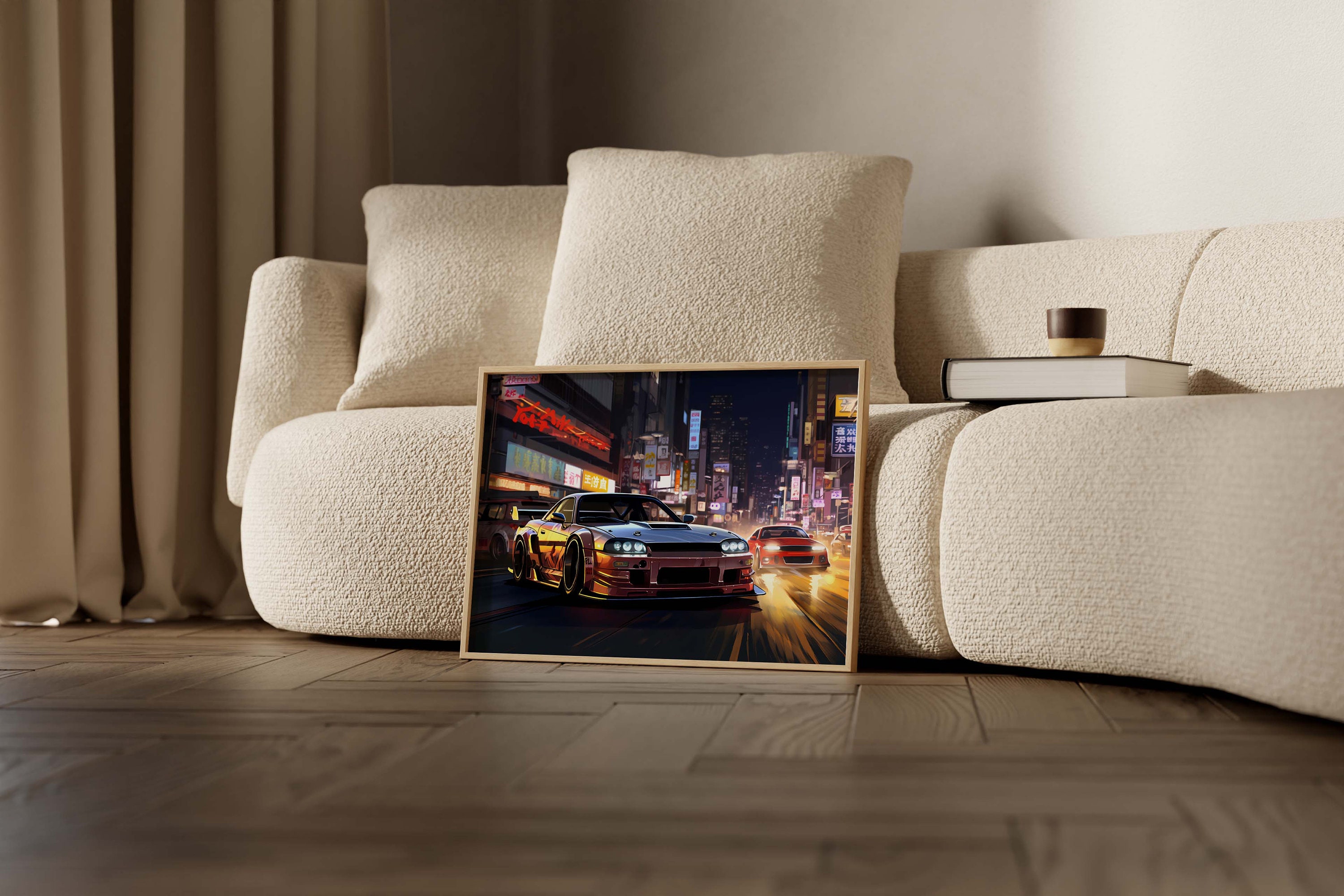 Nissan 240SX Tokyo Print JDM Sports Car in Tokyo Poster Wall Art Gift ...
