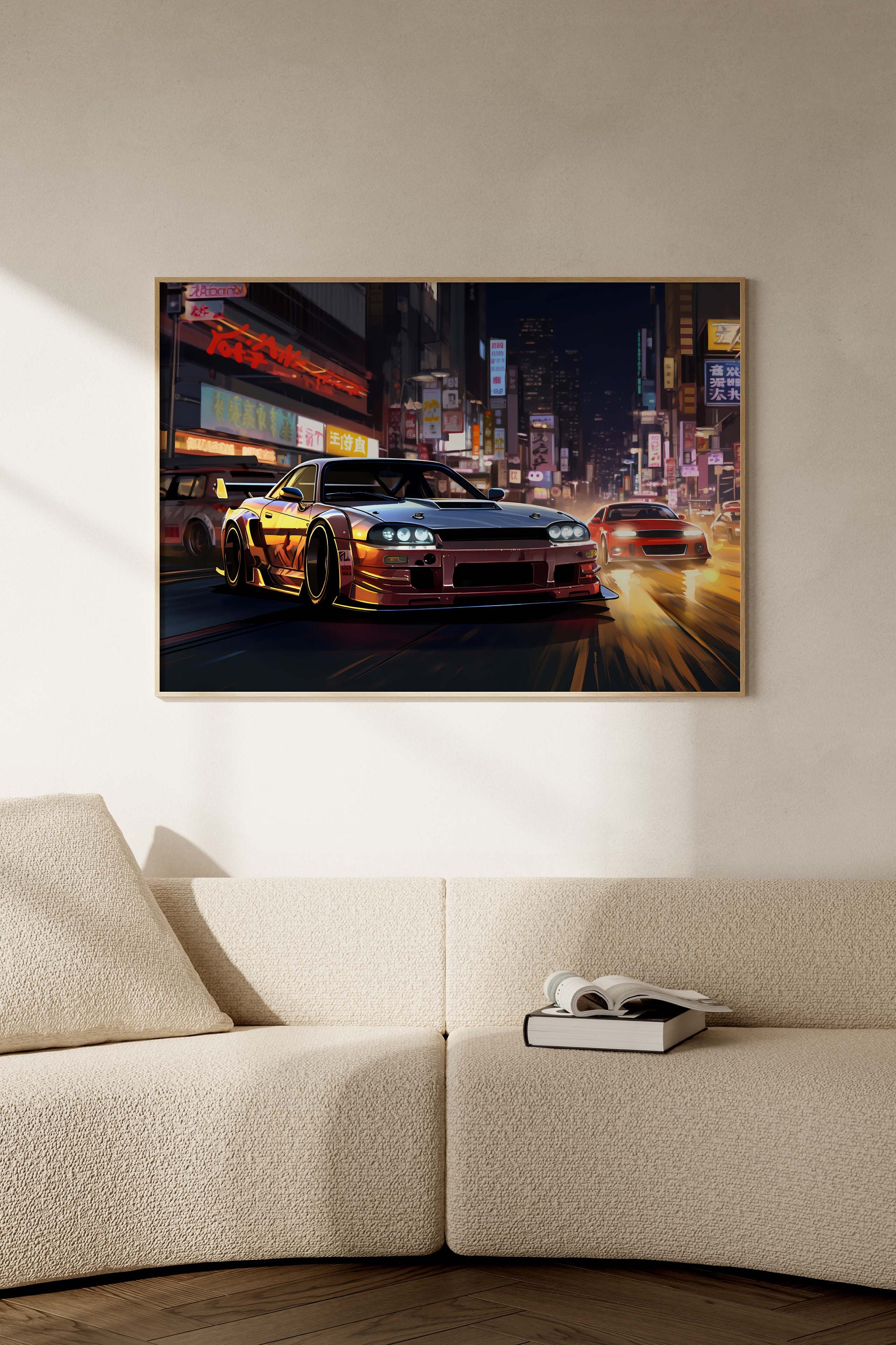 Nissan 240SX Tokyo Print JDM Sports Car in Tokyo Poster Wall Art Gift ...