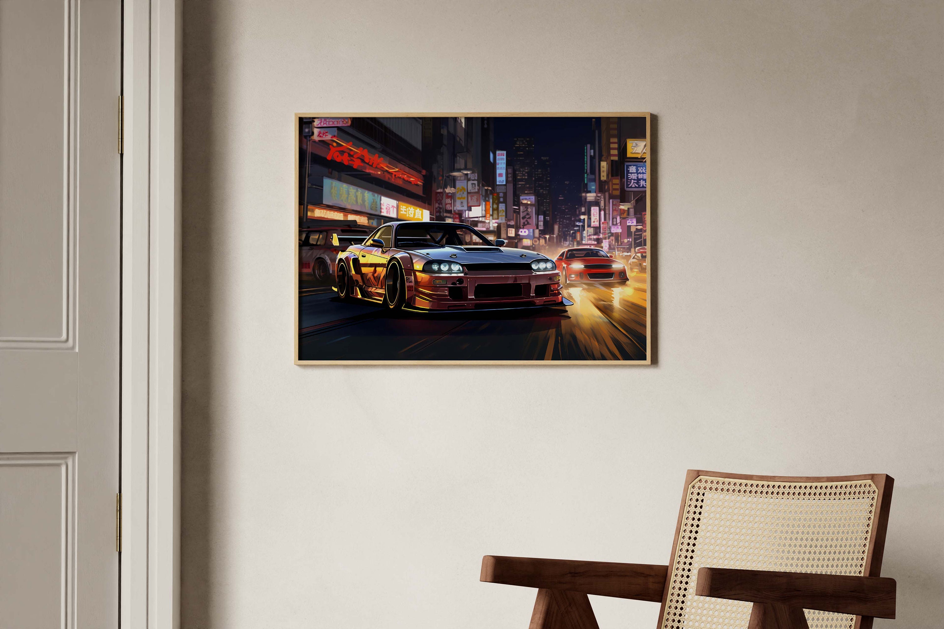 Nissan 240SX Tokyo Print JDM Sports Car in Tokyo Poster Wall Art Gift ...