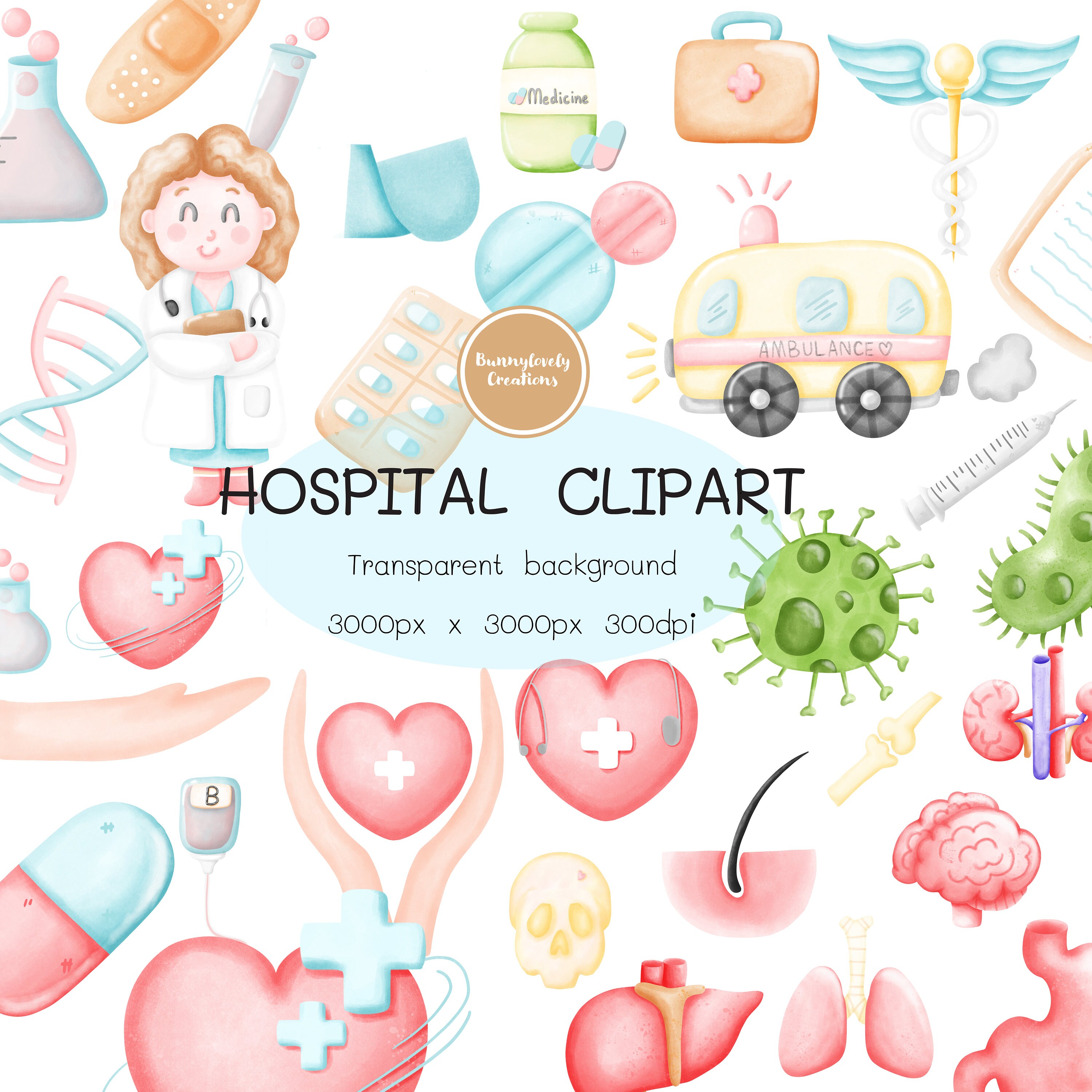 Hospital Clipart, Medical Clipart, Medical Graphics, Healthcare Clipart ...