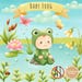 Baby Frog Clipart | Cute Green Frog PNG | Kawaii Frog Digital Download ...