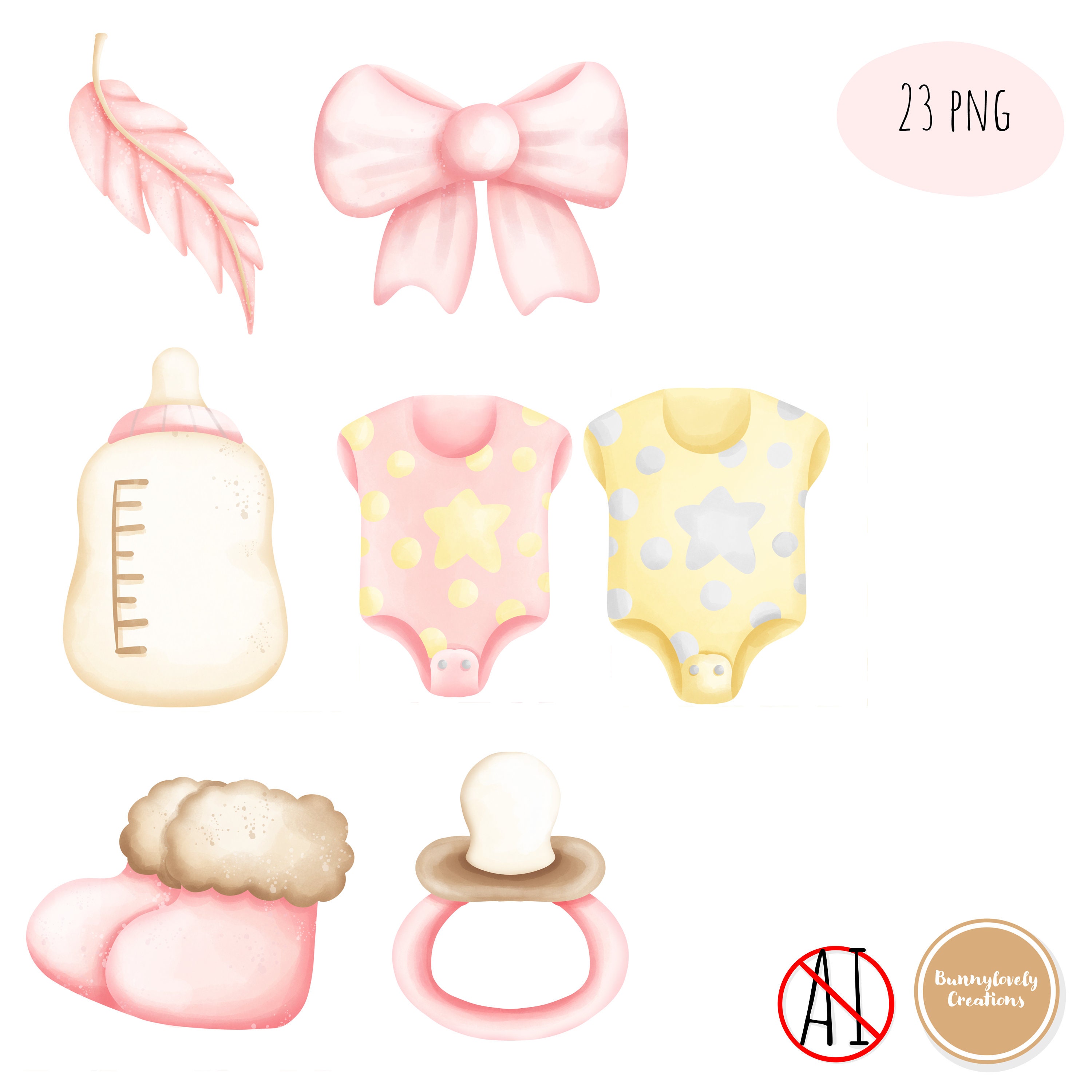Teddy Bear Baby Girl Clipart: Baby Shower PNG (digital Download) - Etsy