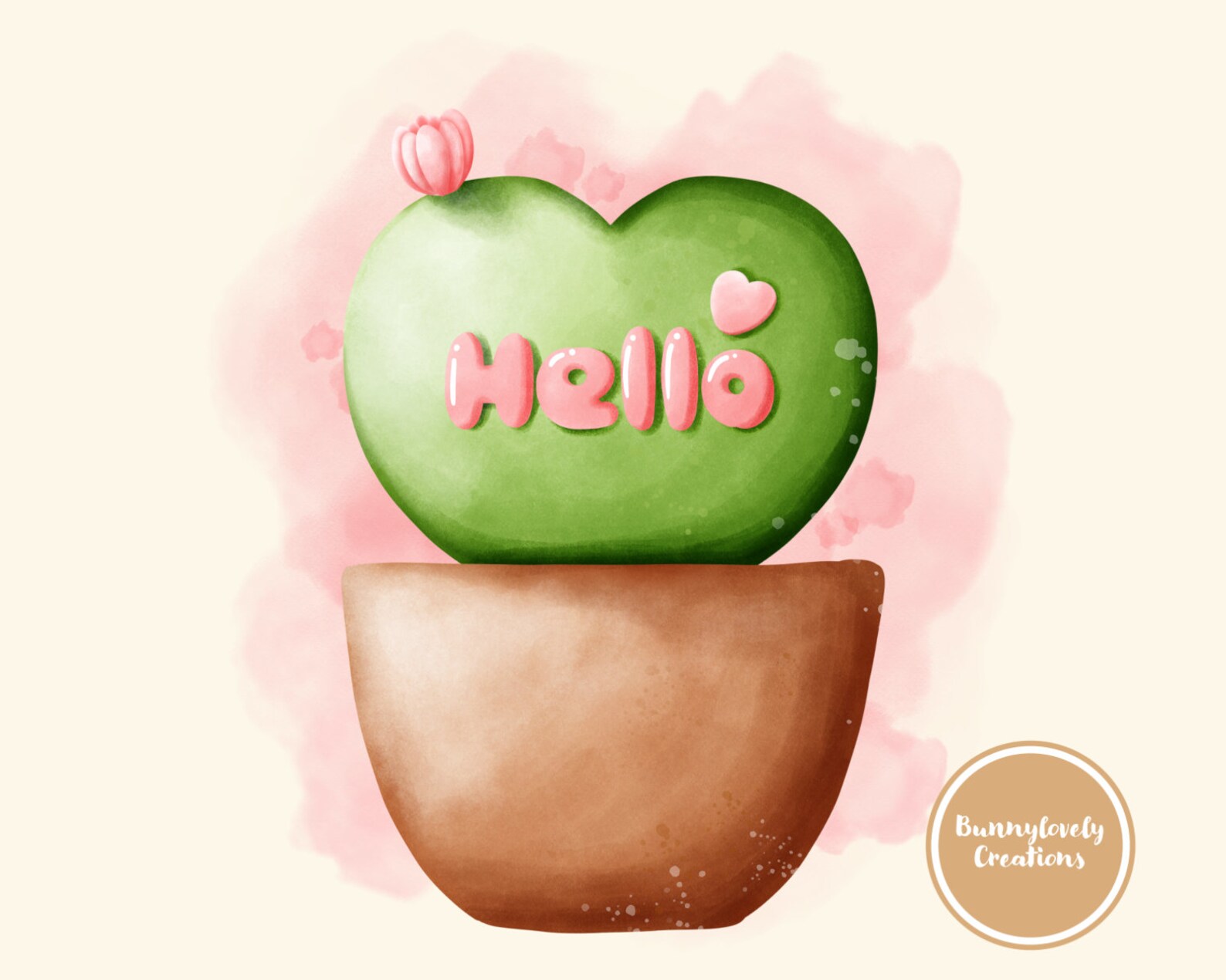 Number and English Alphabet on Cactus Clipart, English Clipart Bundle ...