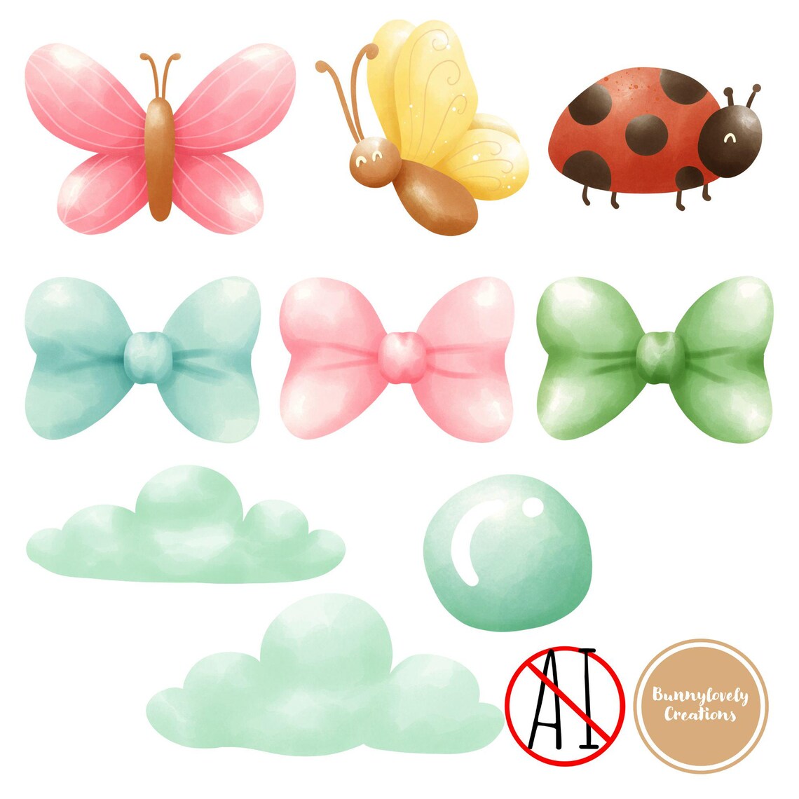 Baby Frog Clipart | Cute Green Frog PNG | Kawaii Frog Digital Download ...