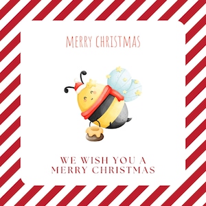 Christmas Bee Clipart, Bee Christmas Clipart, Santa Bee Clipart ...