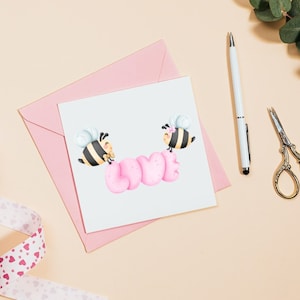 Valentine Bee Clipart, Little Bee Clipart, Flower Clipart, Honey Bee ...