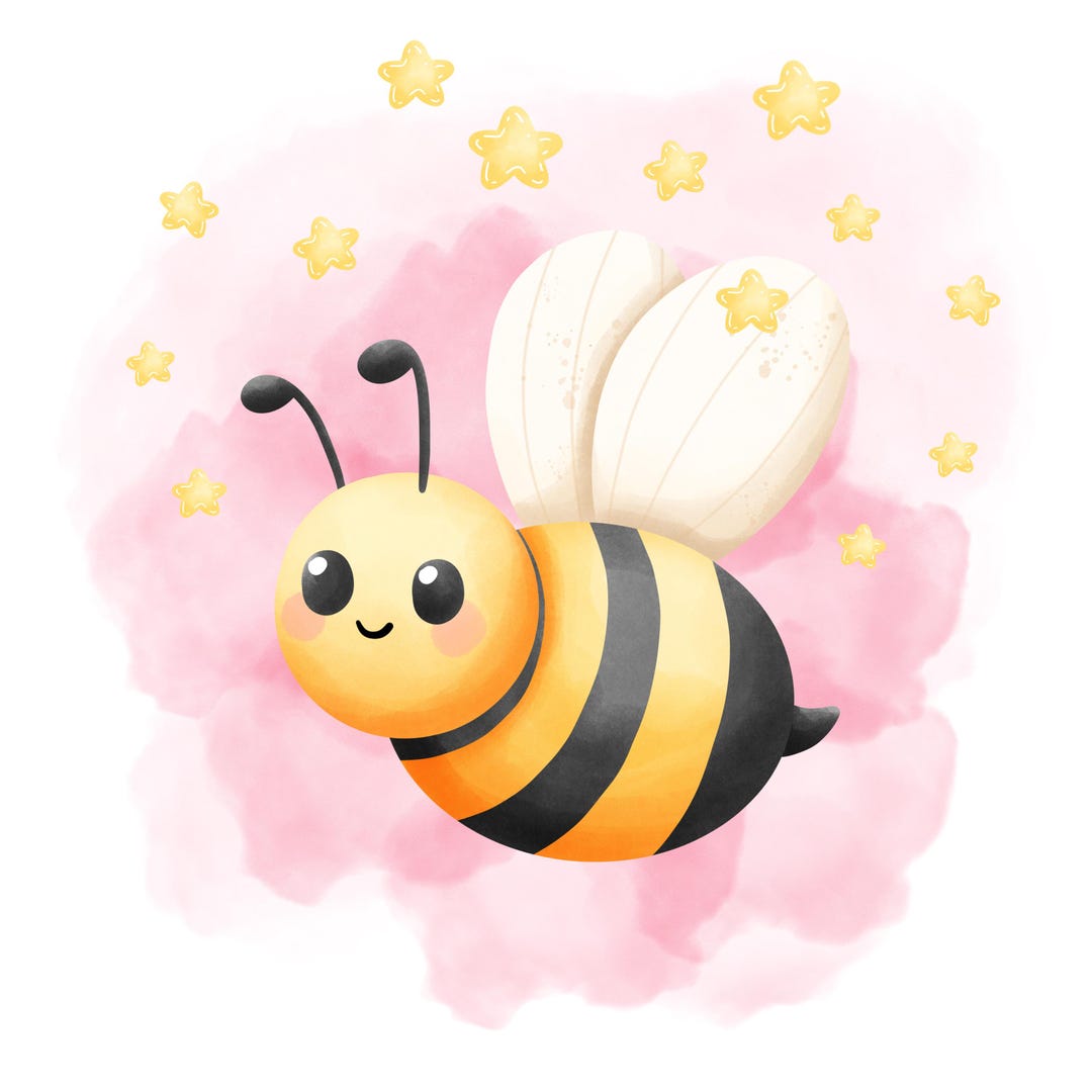 1 Png Cute Little Bee, Baby Bee PNG, Nursery Decor PNG, Digital ...