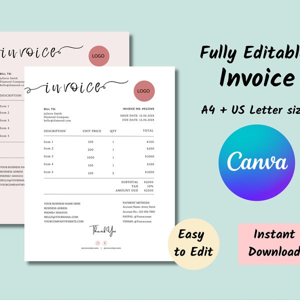 Embroidery Invoice - Etsy