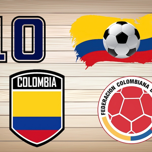 Colombia Soccer Png - Etsy