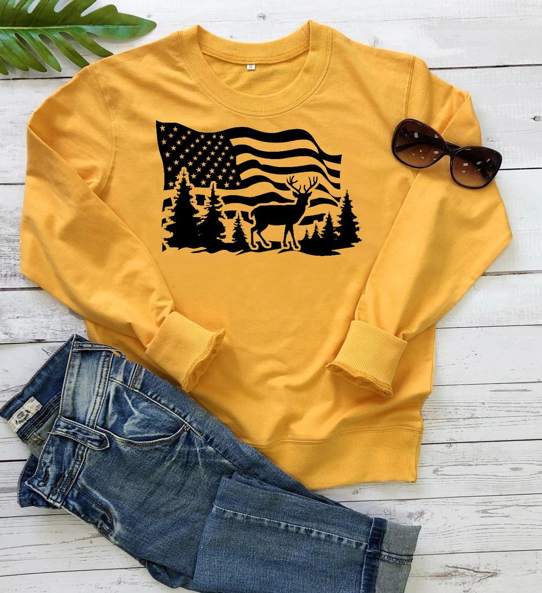 Deer Hunting Flag PNG SVG File Deer Hunting Svg Deer Forest Flag Svg ...