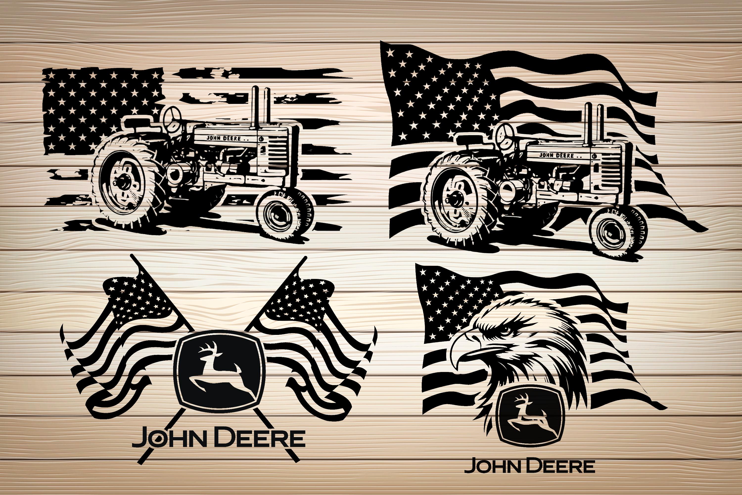 6 X US Tractor Flag PNG SVG File American Classic Usa John Png Svg ...