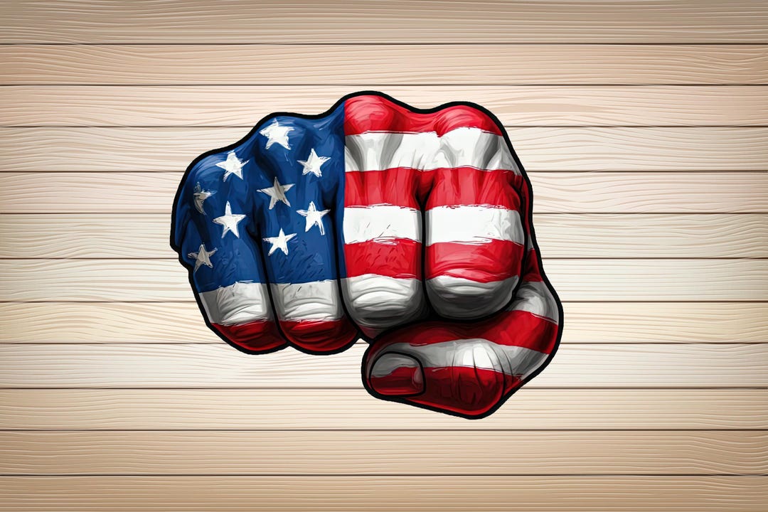 America Fist PNG SVG File for Shirt USA Wall Flag Resist Fist World ...