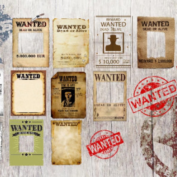Wanted Dead or Alive Posters - Etsy