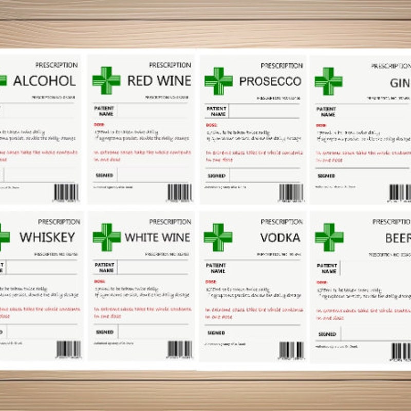Alcohol Label - Etsy
