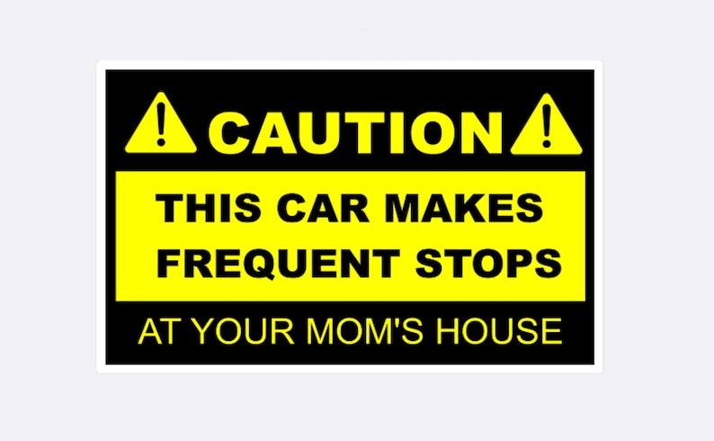 2 X Funny Warning Sticker PNG SVG File - Caution This Car Makes ...