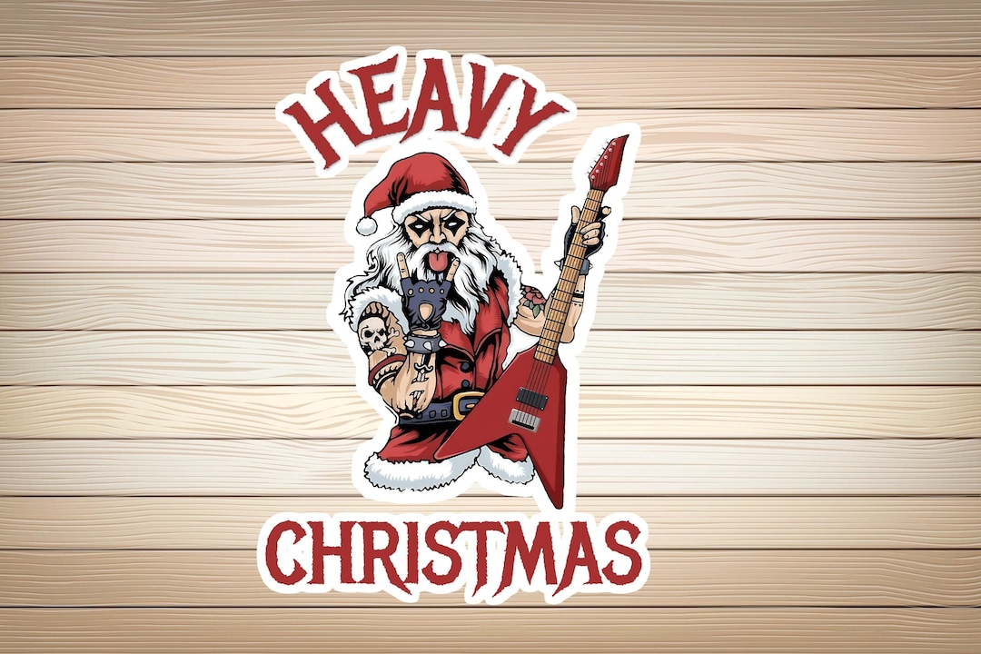Heavy Christmas Png SVG Santa Rock Png SVG Rock Heavy Metal Christmas ...
