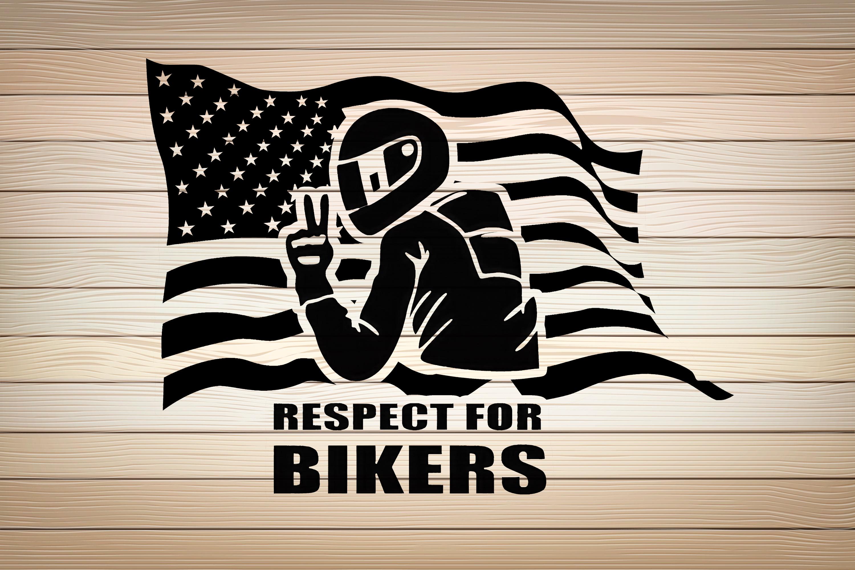 USA Respect for Bikers SVG Png Files Motorcycle USA Flag Motor Bikers ...