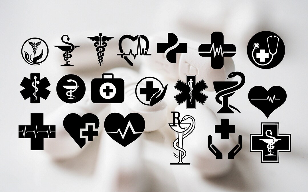 20 X Bulk Pharmacy Medicine Drugstore Nursing Symbols SVG PNG Hhospital ...