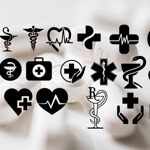 20 X Bulk Pharmacy Medicine Drugstore Nursing Symbols SVG PNG Hhospital ...