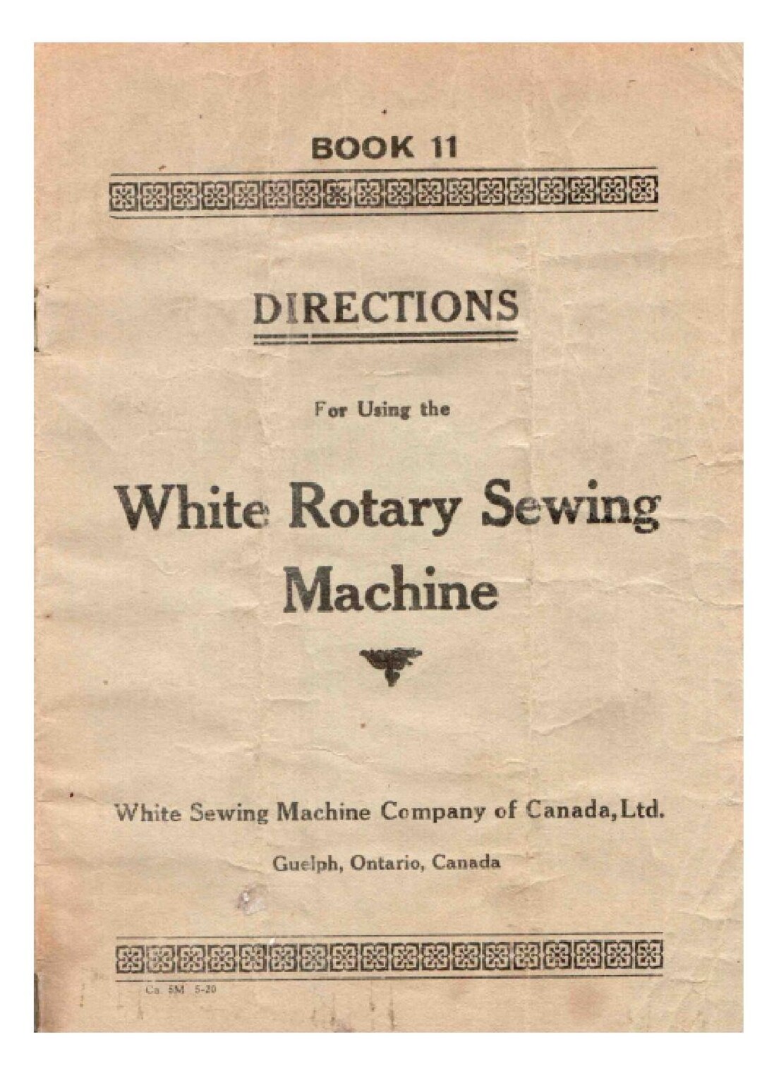 White Rotary Treadle Sewing Machine Manual PDF Directions Book 10 11 12 ...
